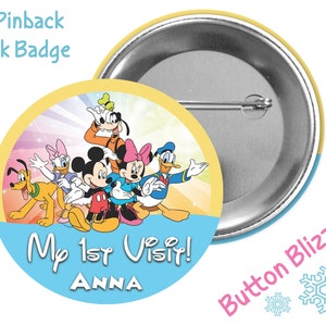 My First Visit Park Button Disney Park Button Character - Etsy