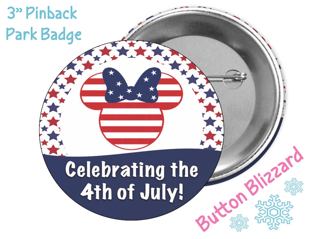 Celebrating the 4th of July Button - Minnie Mouse Inspired Button ...
