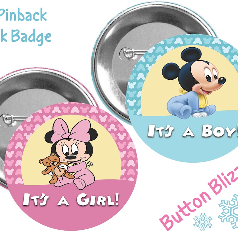 Baby Shower Buttons - Etsy