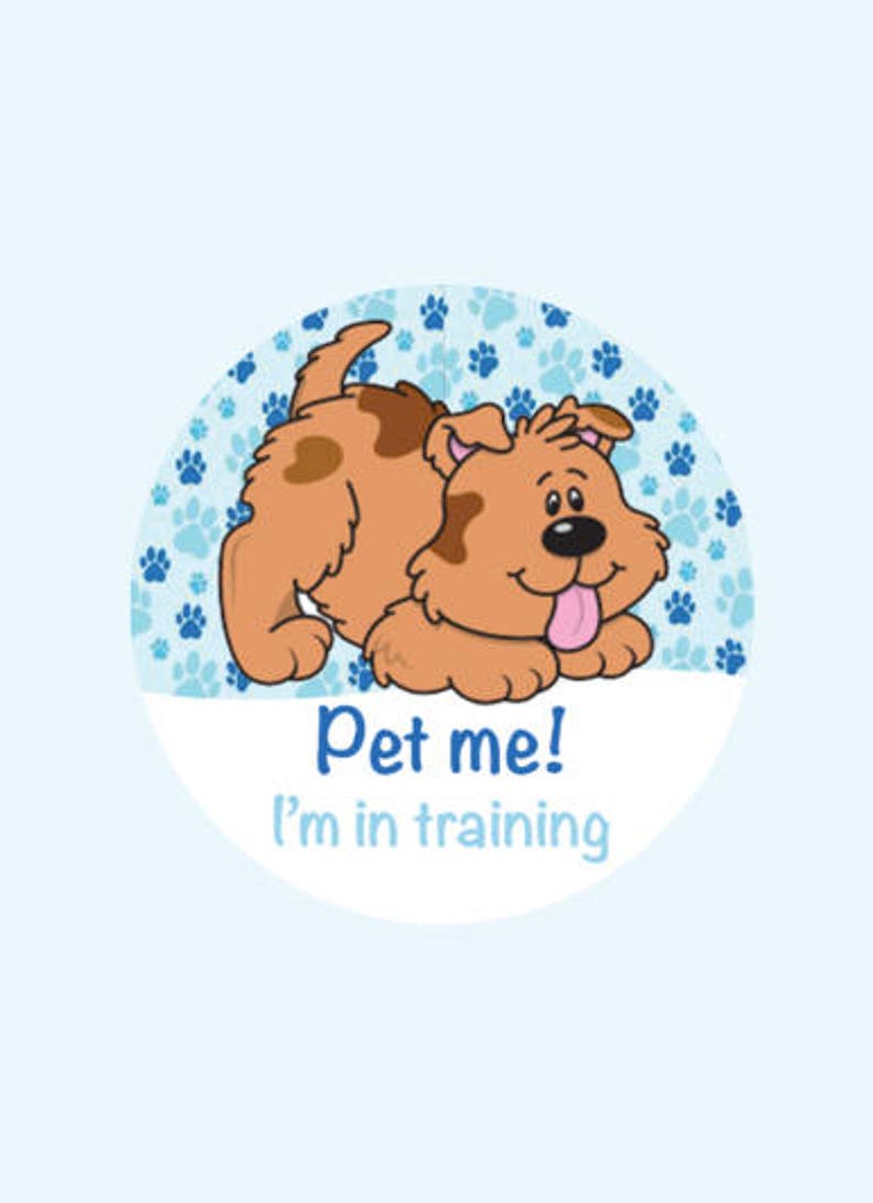 Service Dog in Training Button Service Dog Name Tag - Etsy