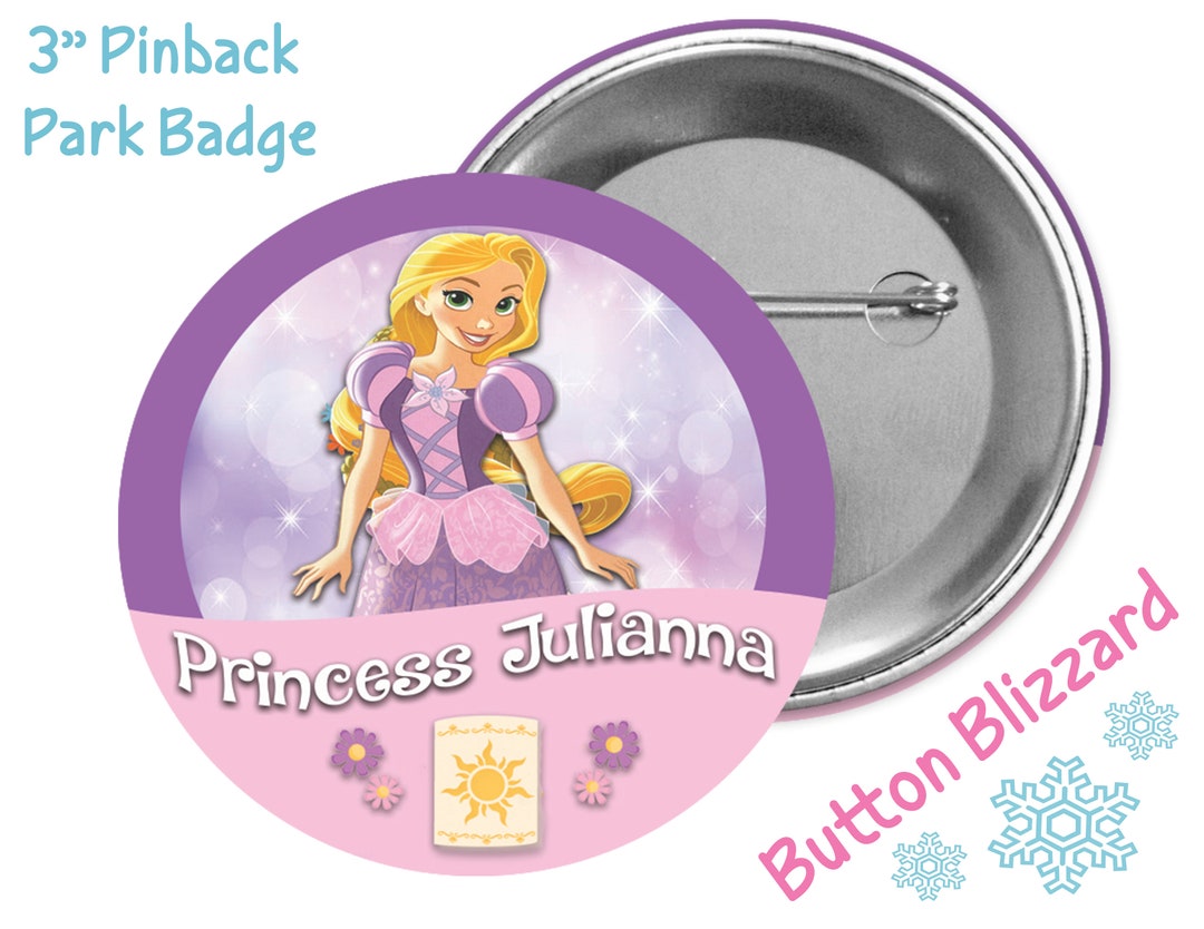 Personalized Princess Button - Princess Rapunzel Button - Tangled ...