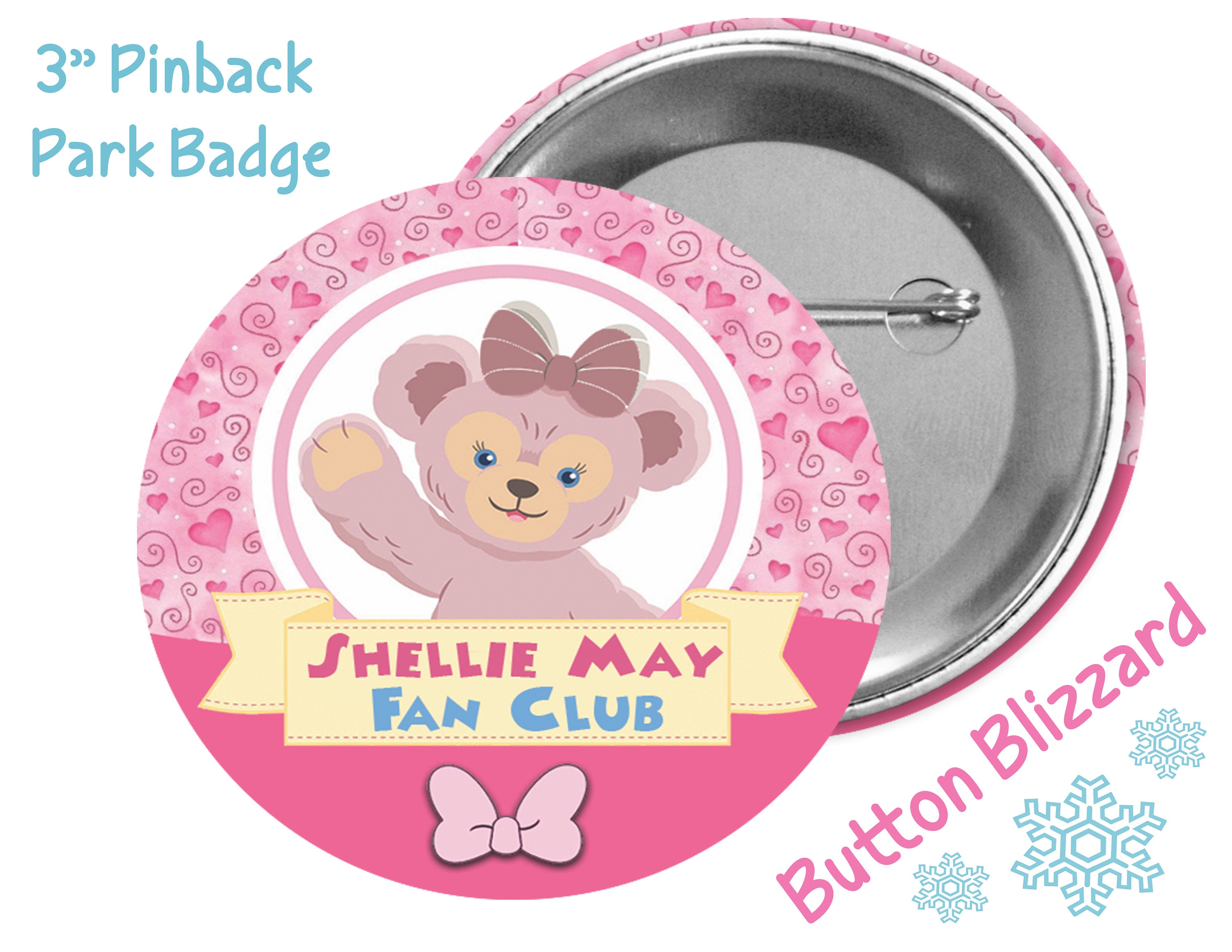 Shellie May Fan Club Button - Shellie May Badge - Disney Bear Pin ...