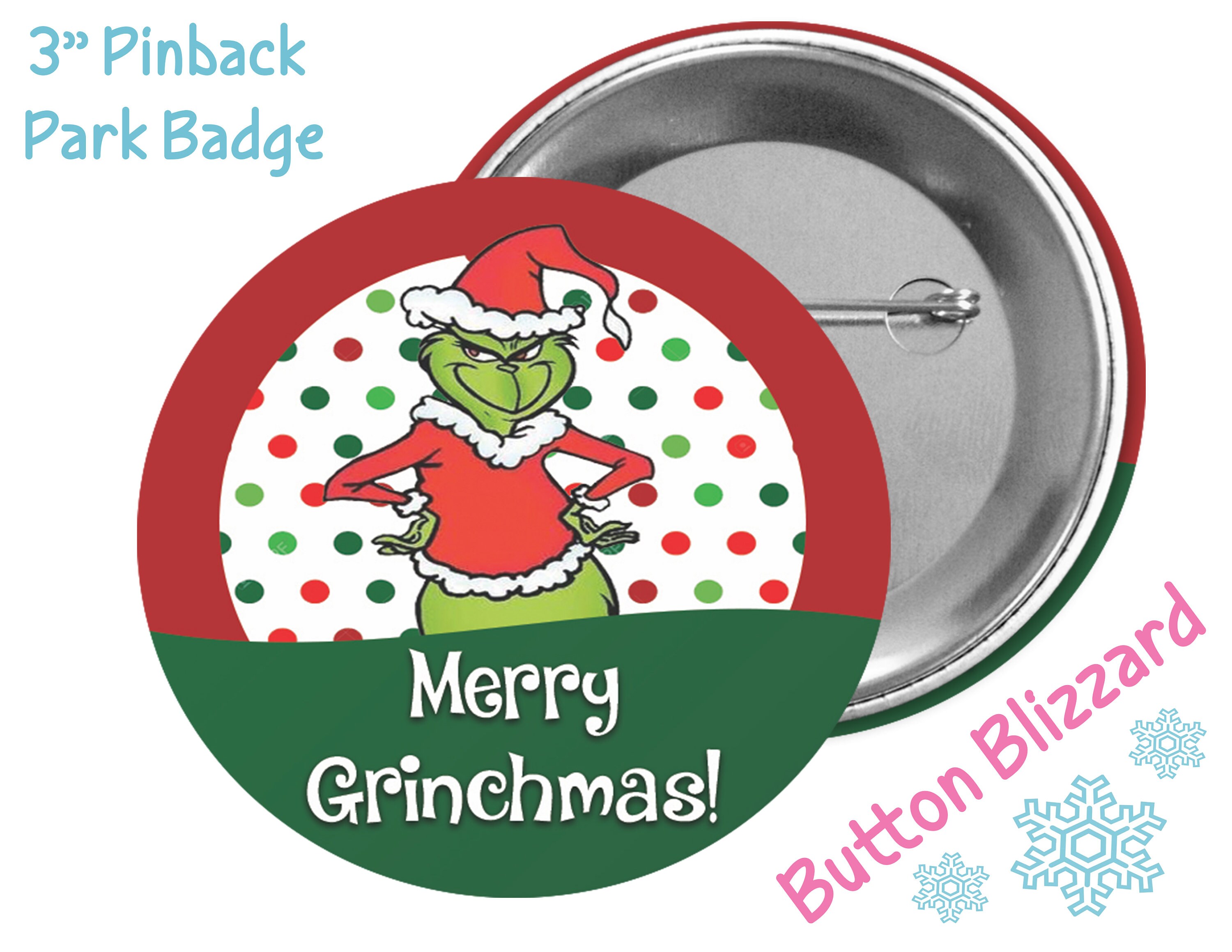 Merry Grinchmas Button Holiday Grinch Badge Whoville - Etsy Ireland