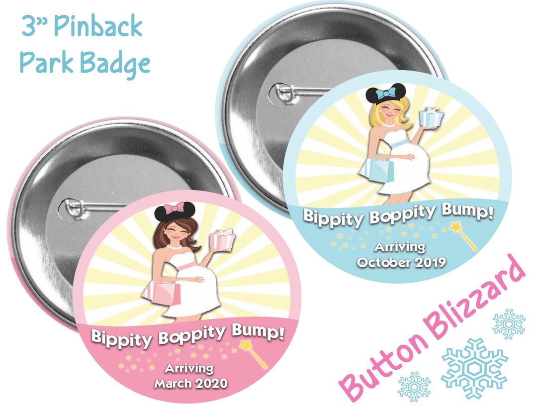 Bippity Boppity Bump Button - Pregnancy Announcement Pin - Maternity ...