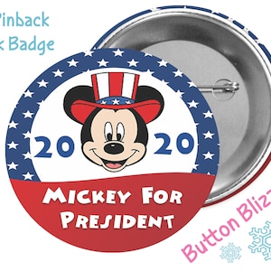 2020 Mickey for President Button Presidential Candidate - Etsy