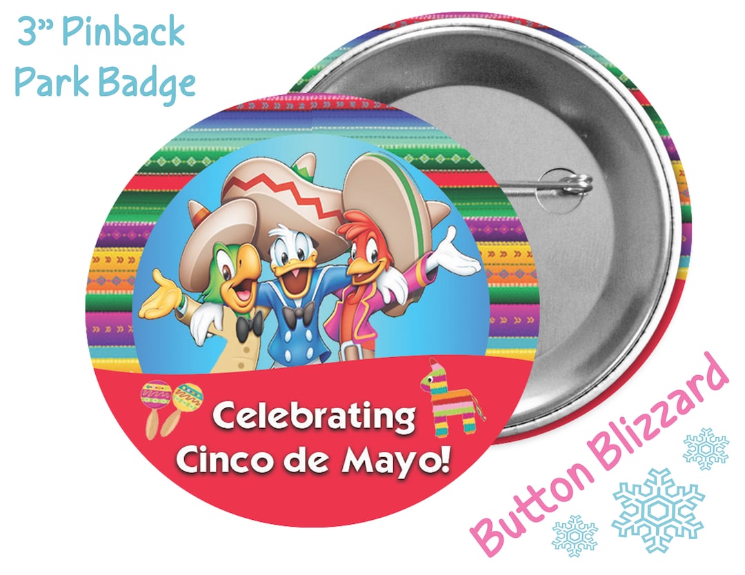 Celebrating Cinco De Mayo Button the Three Caballeros Button Three ...