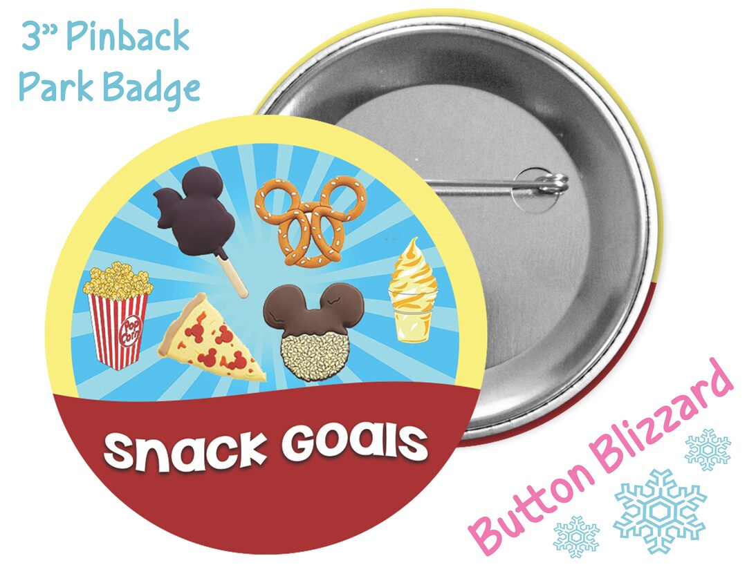 Disney Park Food Goals Button - Mickey Food Pin - Theme Park Button ...