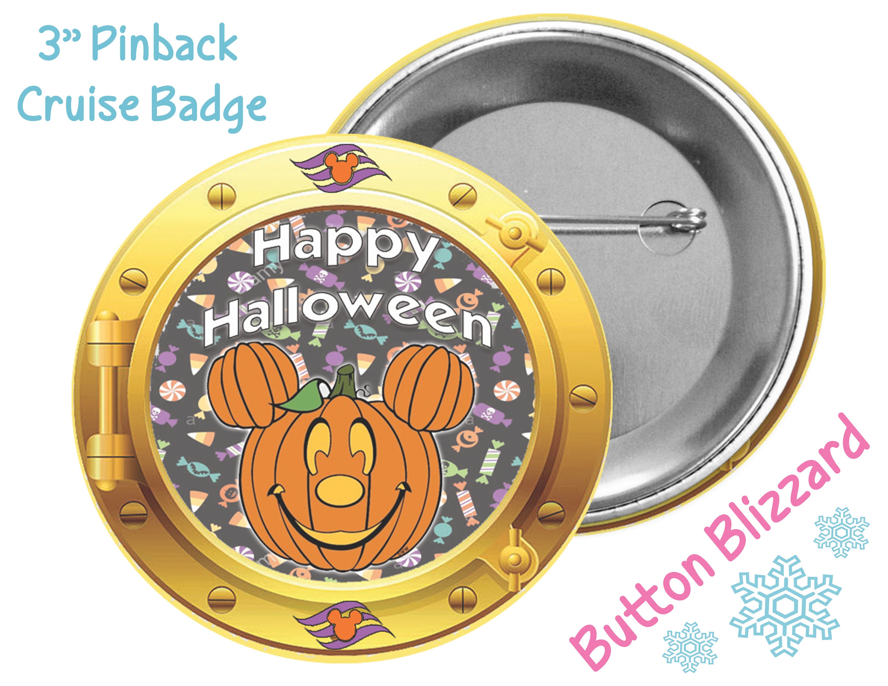 Happy Halloween Button Disney Cruise Halloween on the High - Etsy
