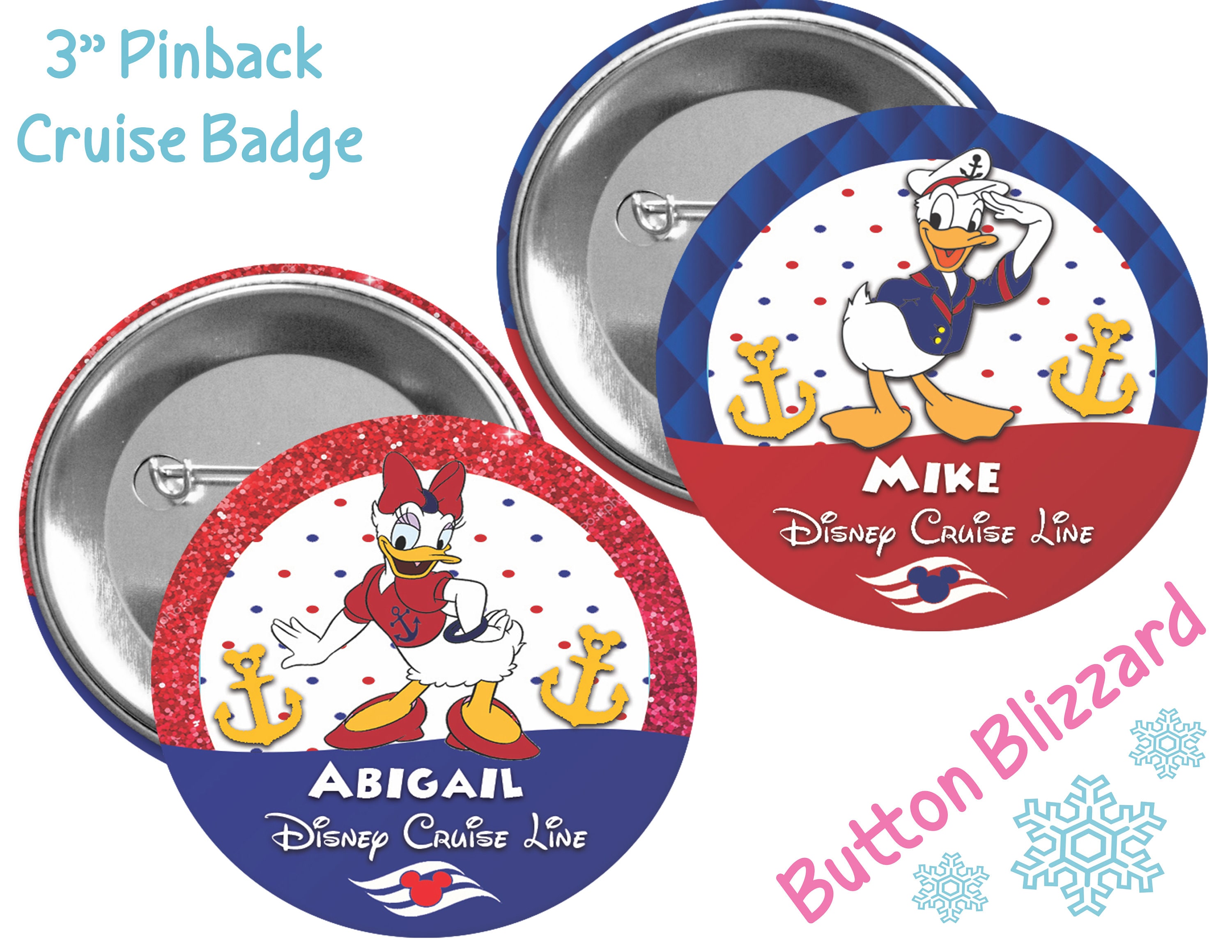 Disney Cruise Button Daisy Duck Button Donald Duck Button - Etsy Israel