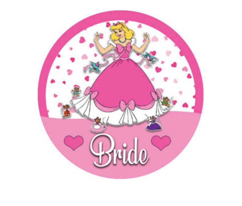 Cinderella Wedding Bride Button Princess Bridal Pin Disney | Etsy