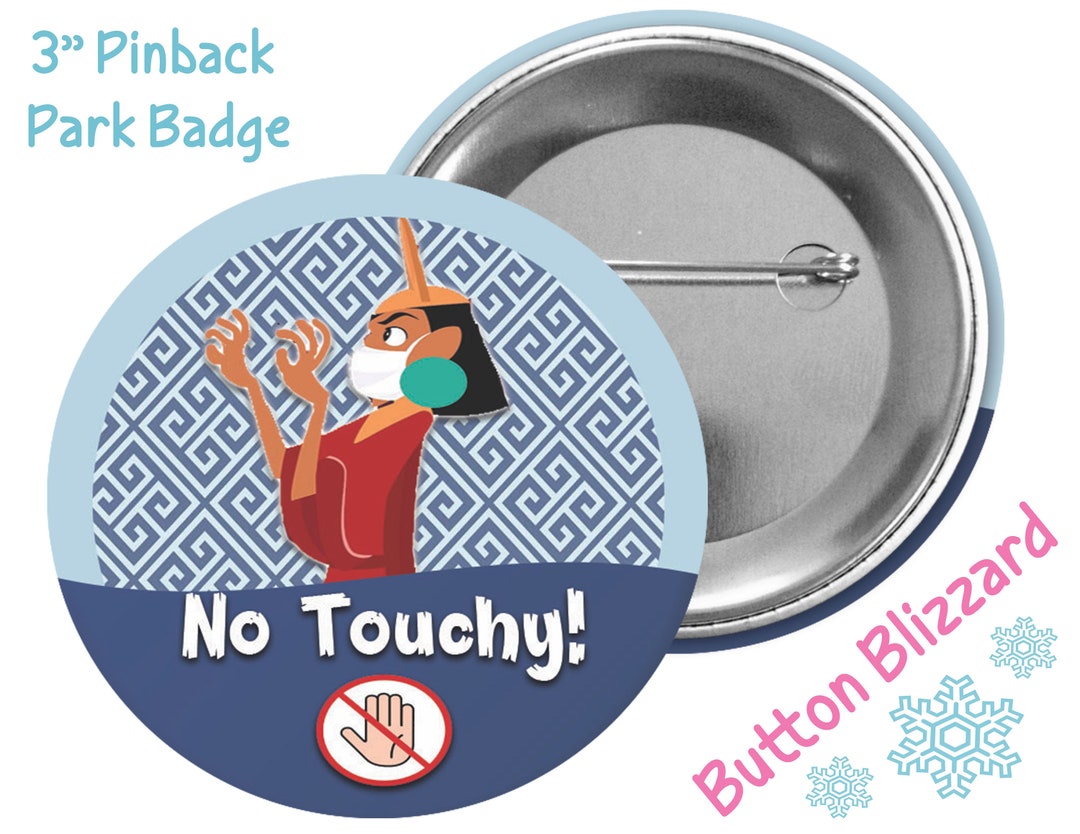 No Touchy! Emperor's New Groove Button - Social Distancing Button ...