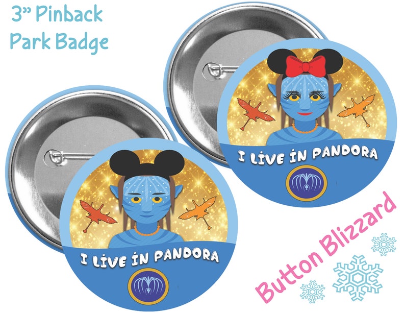 I Live in Pandora Button Avatar Pandora Badge Disney Park | Etsy