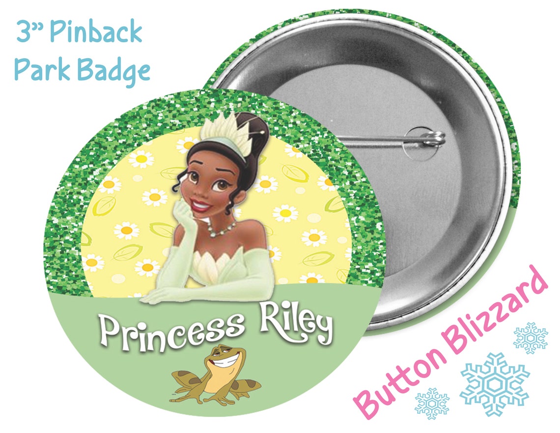 Personalized Princess Button Princess Tiana Button | Etsy