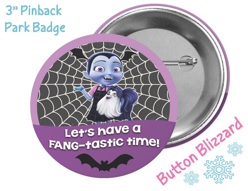 Disney Junior Vampirina Button Fangtastic Vampire Pin | Etsy