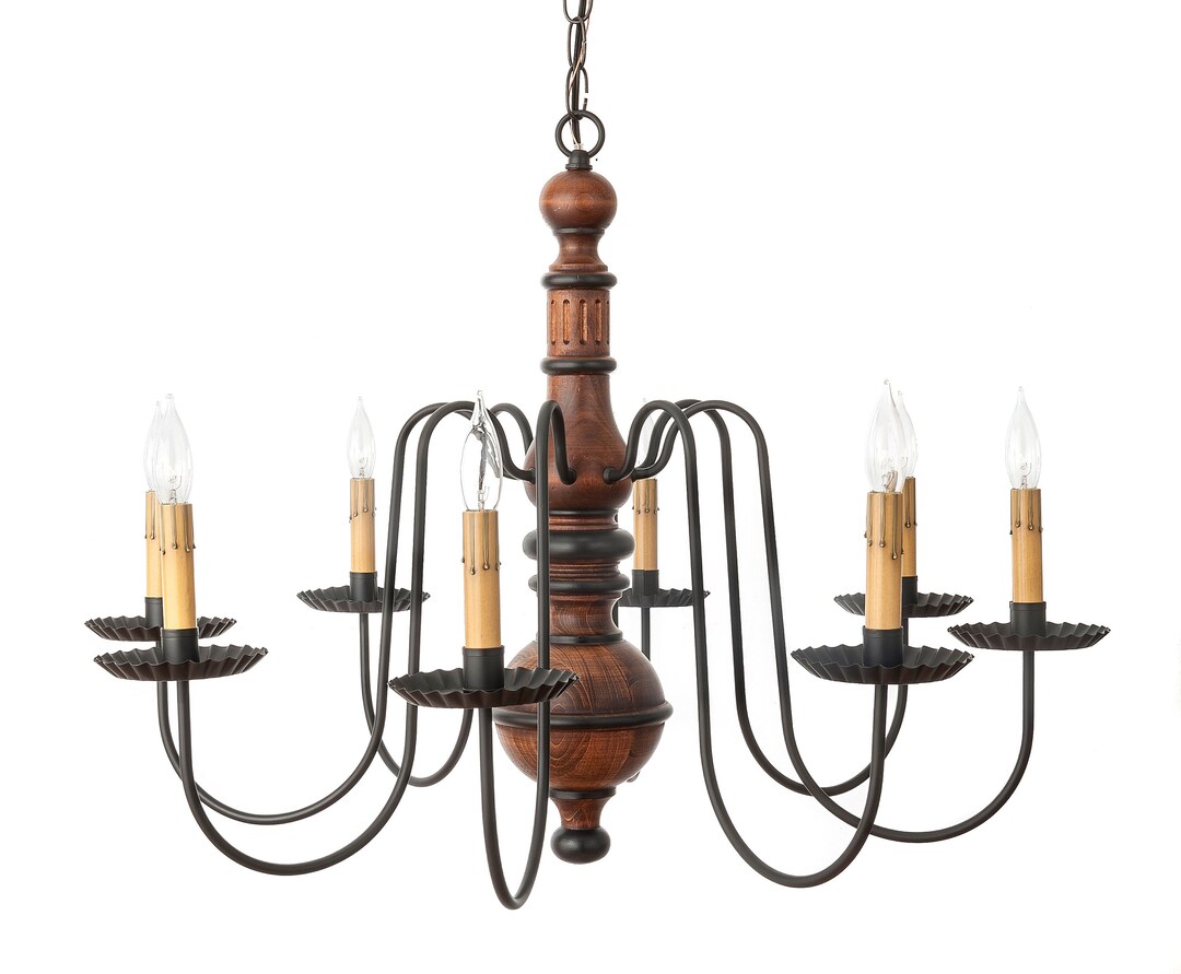Hamilton Primitive Wooden Chandelier 8 Light Multiple Finishes ...