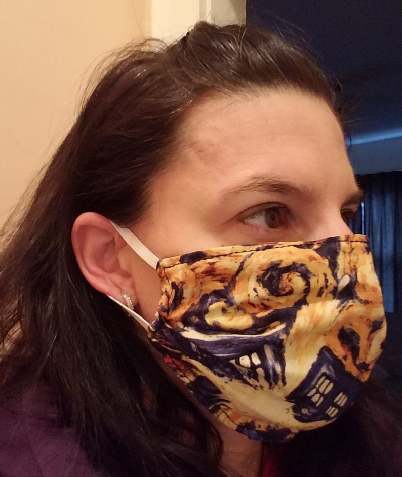 Doctor Who-TARDIS Reusable Cotton Face Masks | Etsy