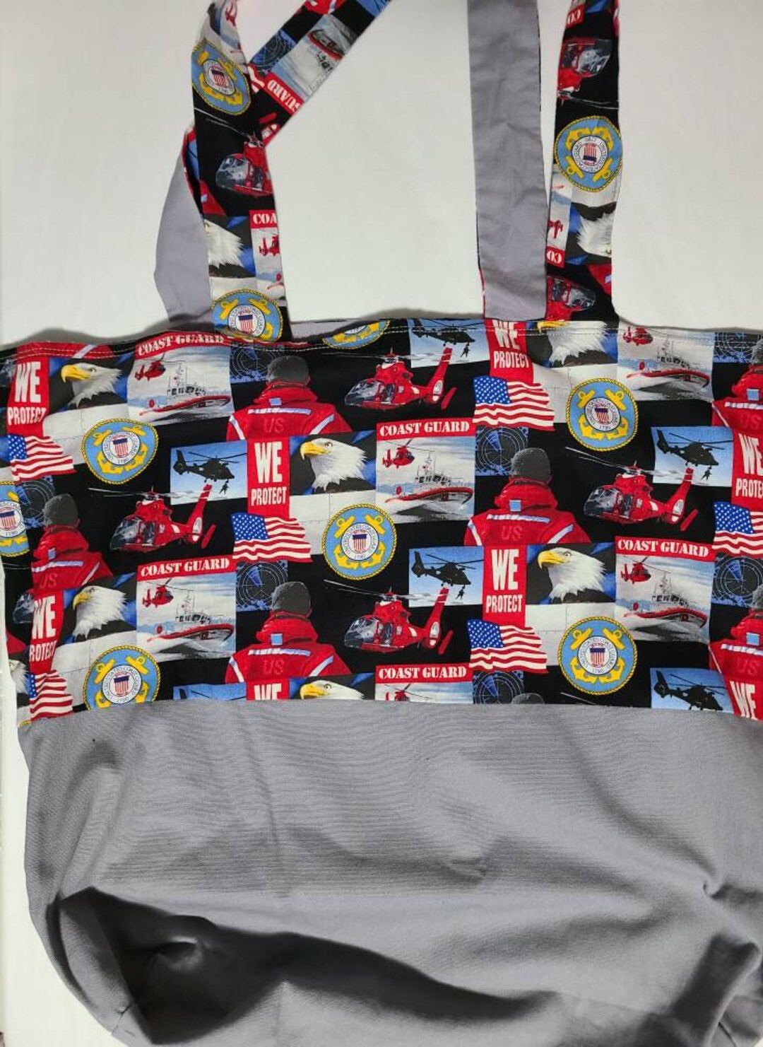 US Coast Guard Tote Bag, Coast Guard Beach Bag, Coast Guard Overnight ...