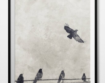 Raven printable | Etsy