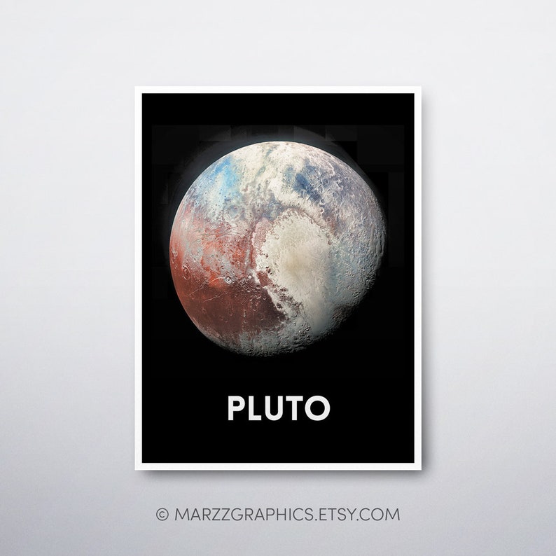 Pluto Poster Pluto Print Pluto Printable Solar System | Etsy