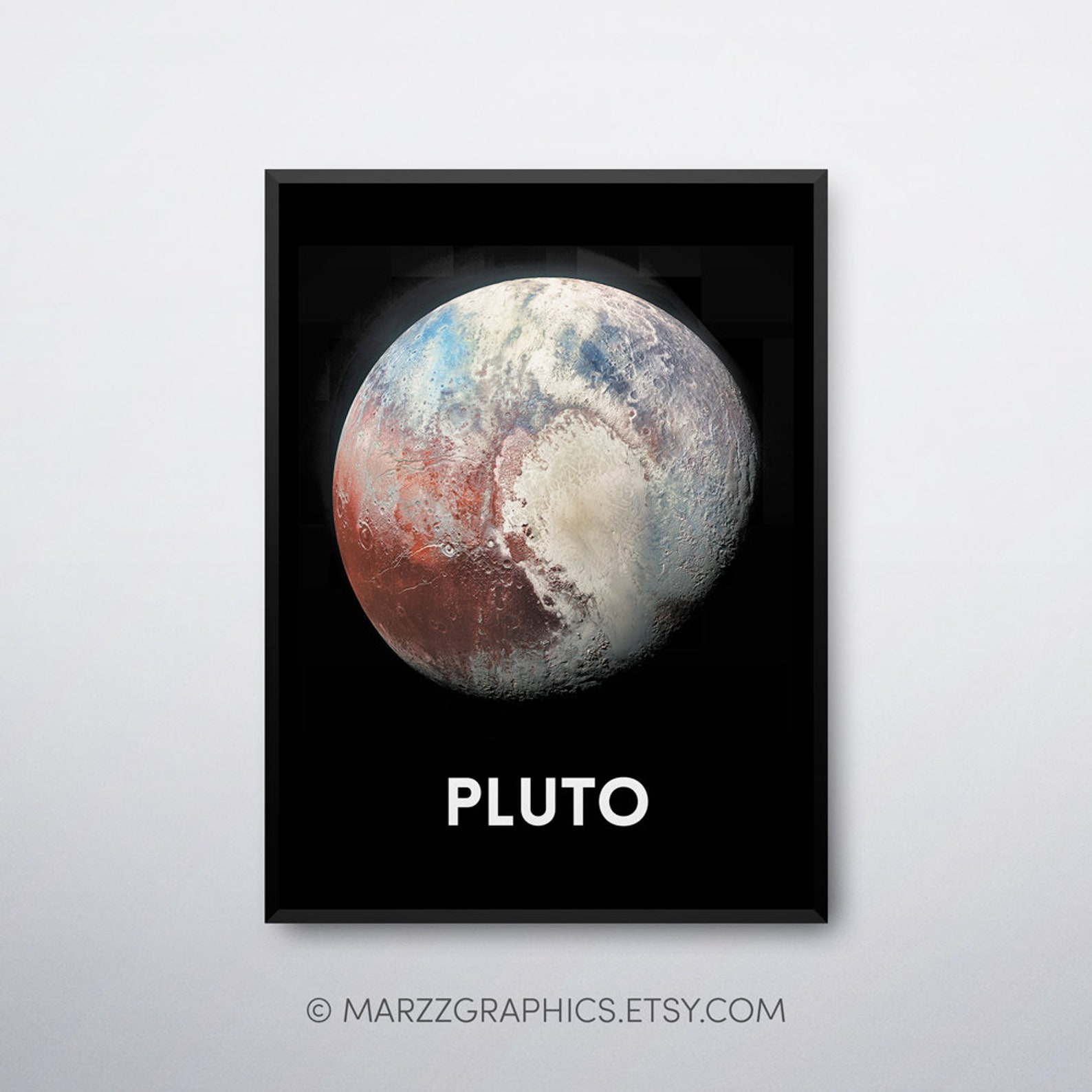 Pluto Poster Pluto Print Pluto Printable Solar System | Etsy