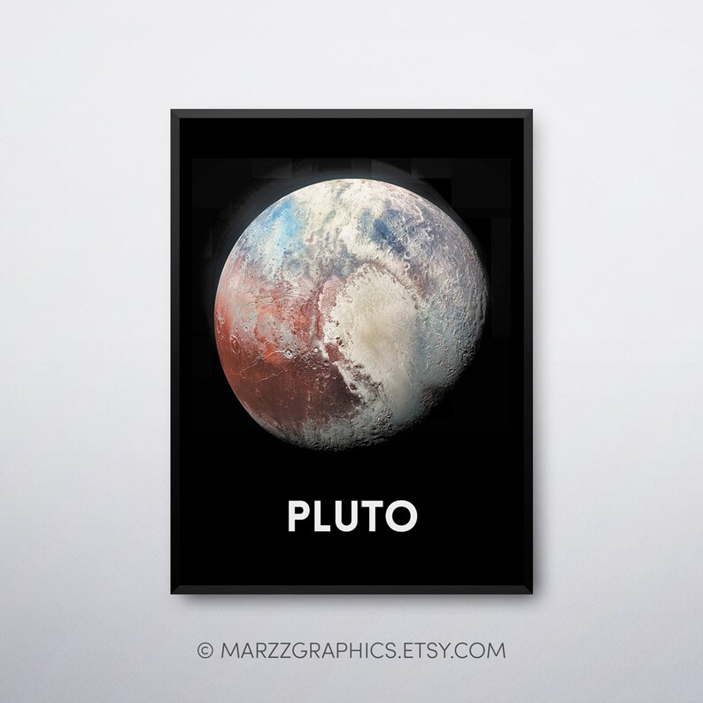 Pluto Poster Pluto Print Pluto Printable Solar System | Etsy