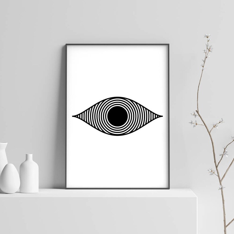 Eye Art Print Eye Poster Eye Printable Minimal Eye | Etsy