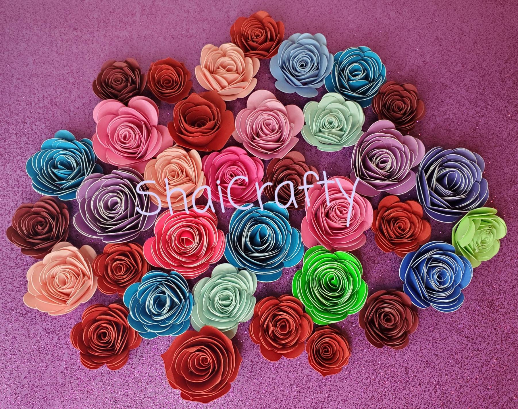Rolled Paper Flowers Paper Flowers Paper Roses Rolled Paper - Etsy