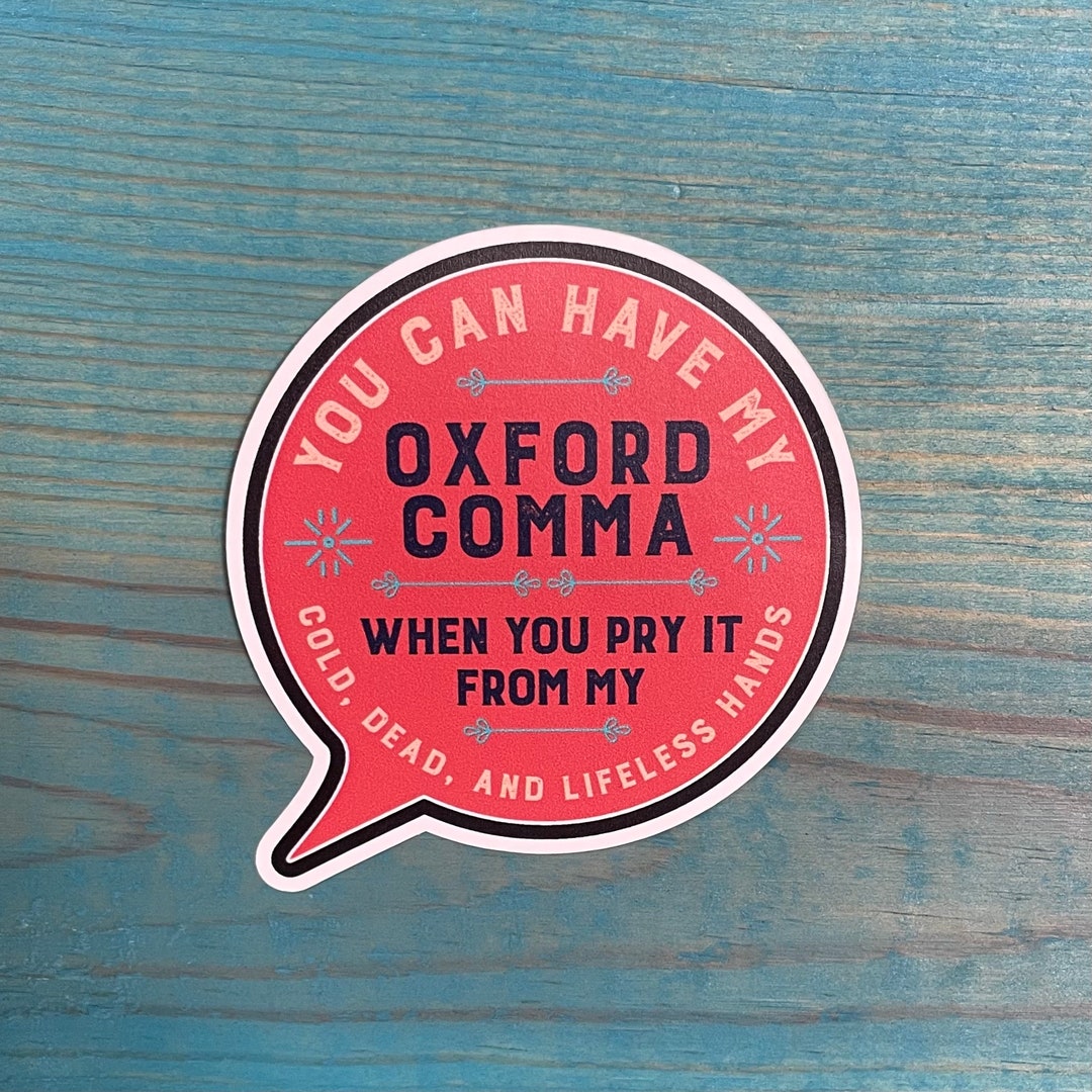Oxford Comma Sticker - Etsy