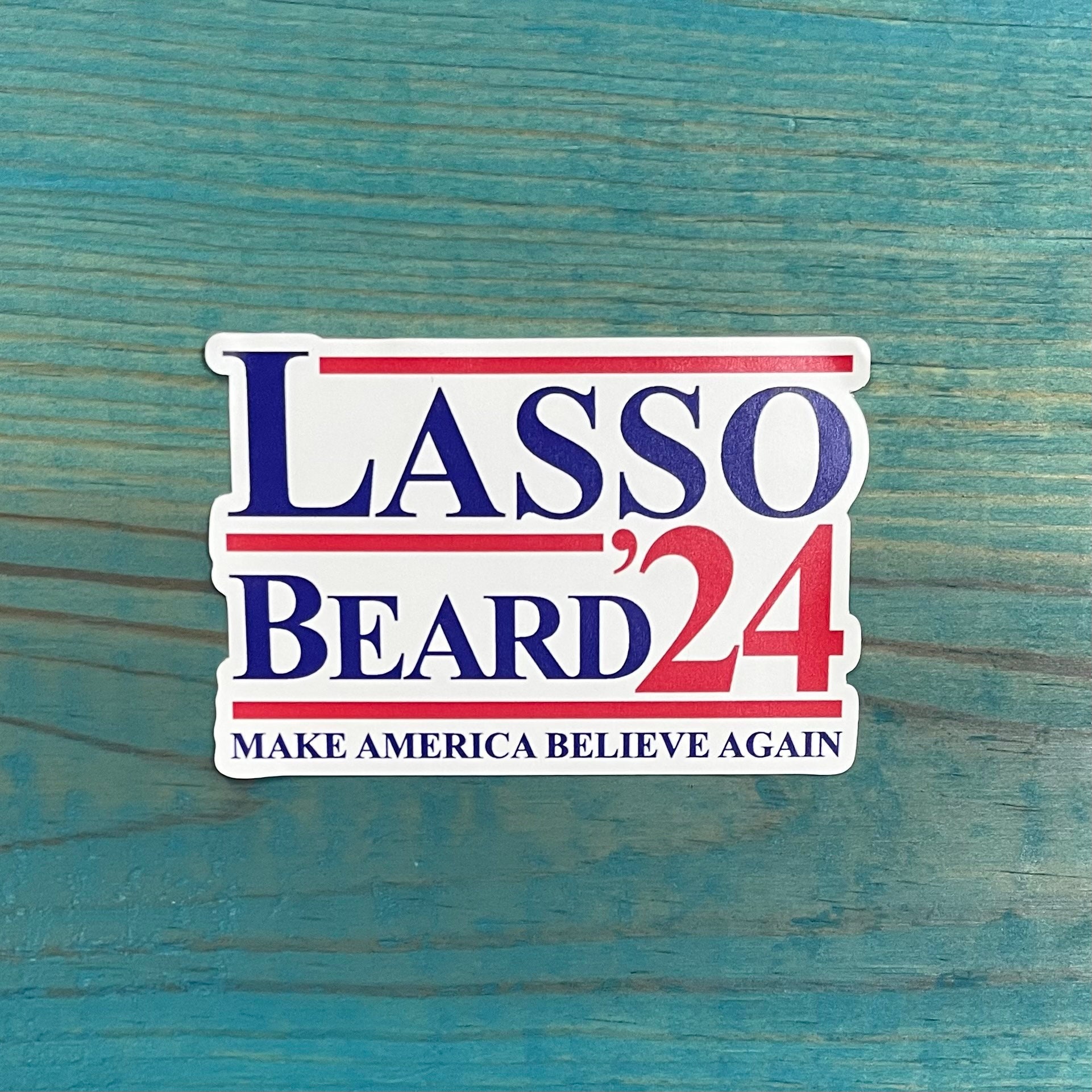 Lasso Beard '24 Sticker - Etsy