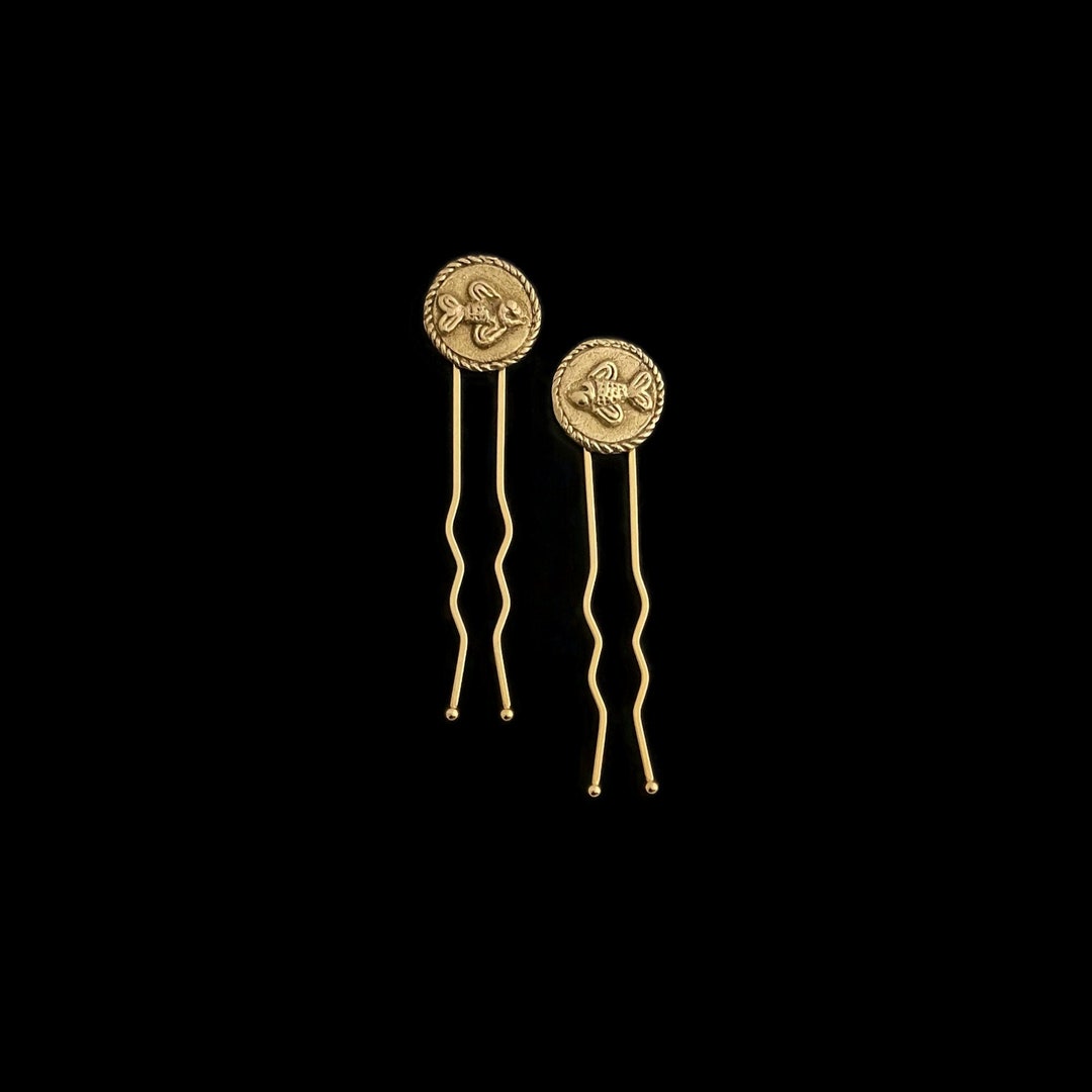 African Fish Hair Pin Set Afrocentric Hair Pins Set of 2 - Etsy