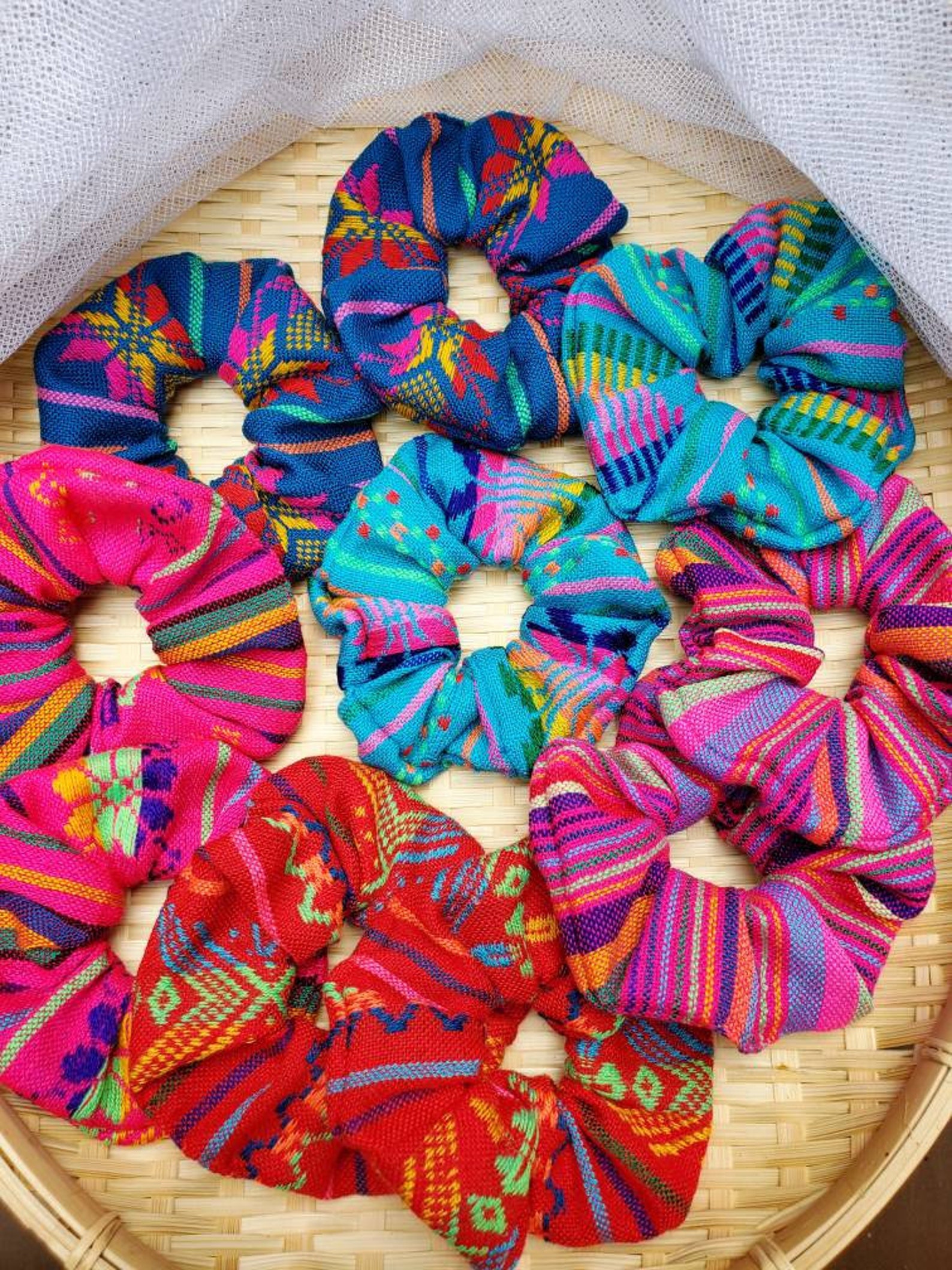 Mexican Scrunchies / Aztec Scrunchies / Sarape Scrunchies / | Etsy