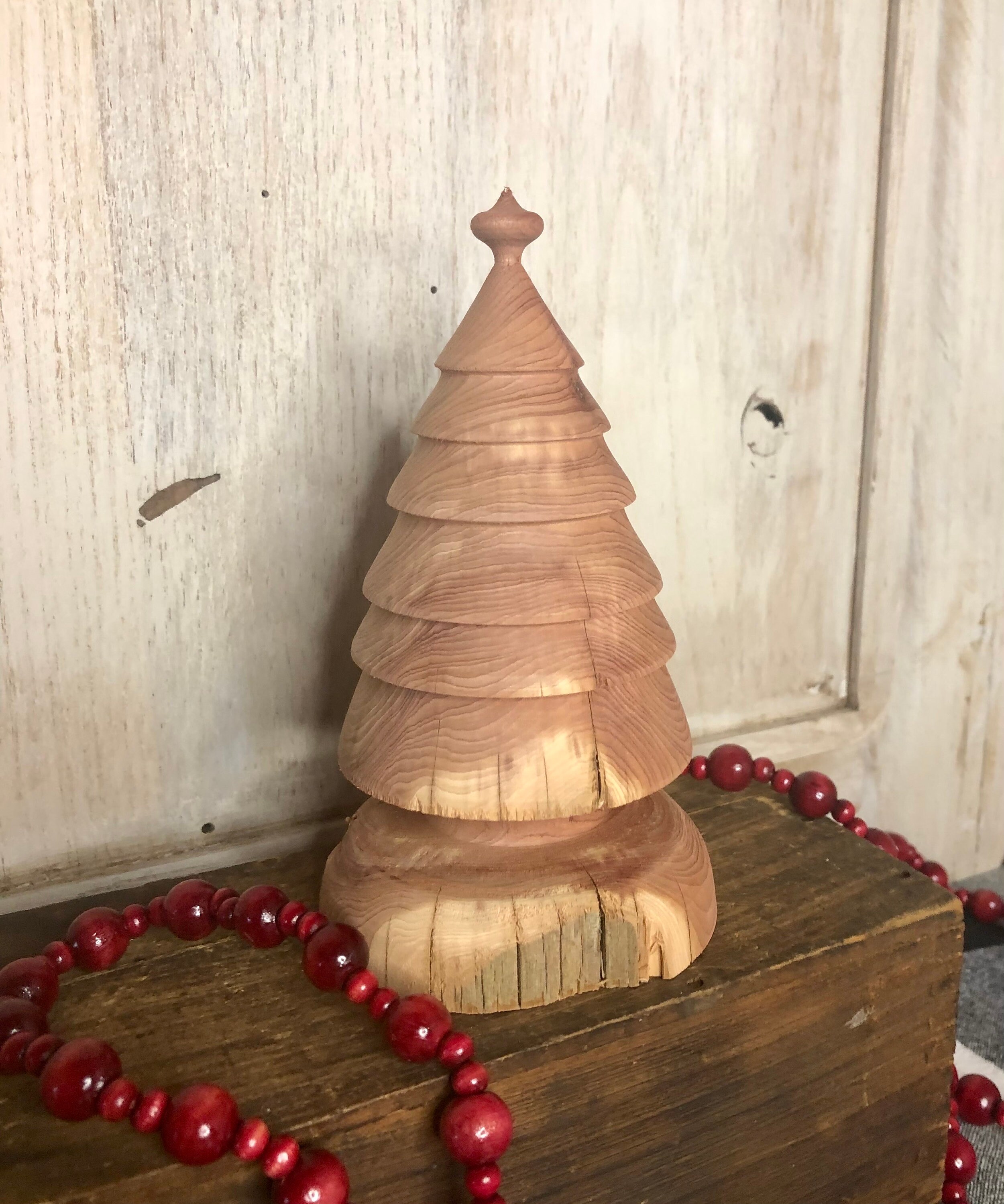 Cedar Trees-hand-turned Wood Trees for Christmas or Year Round - Etsy