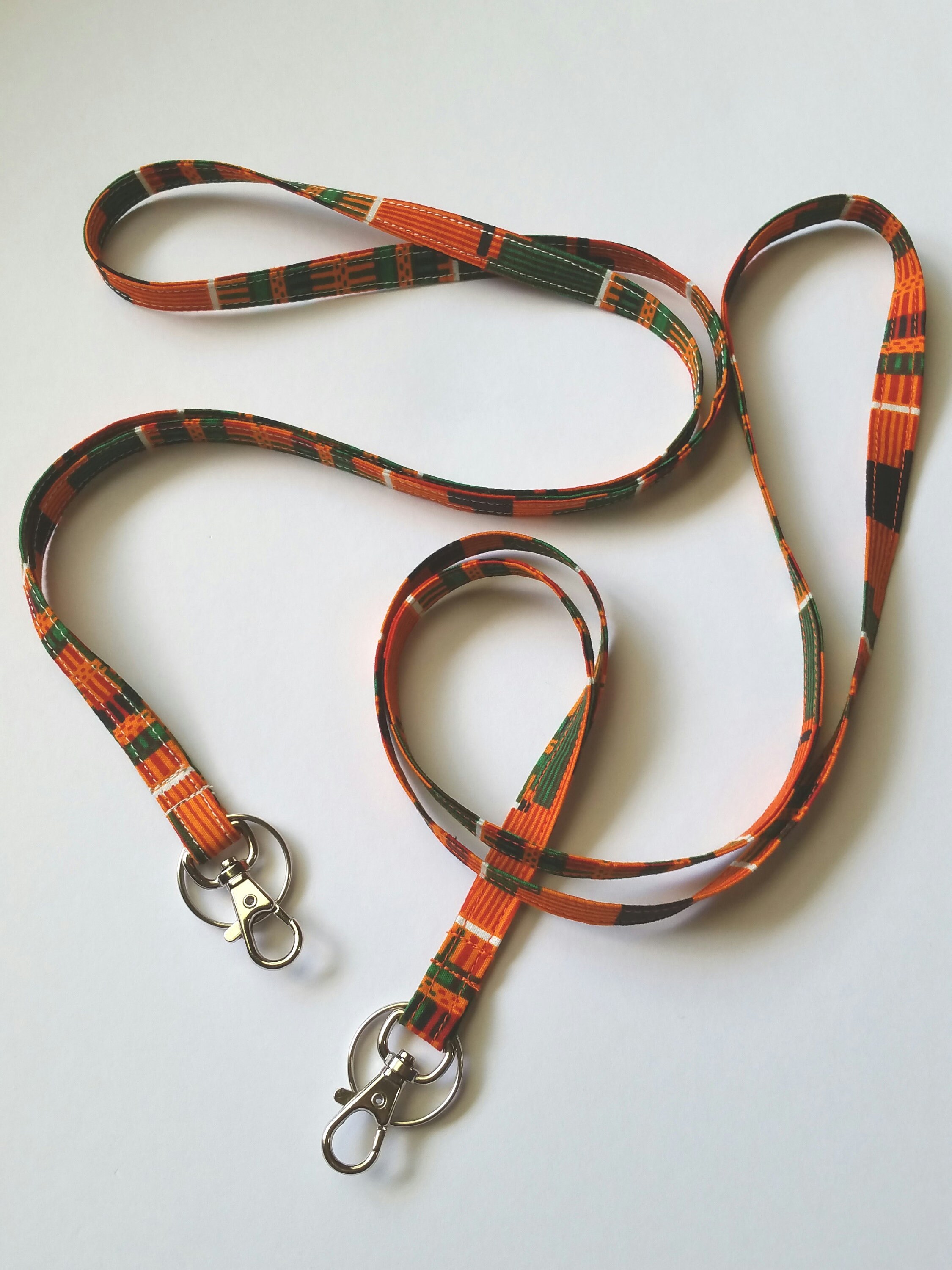 African Ankara Kente Fabric Lanyard *skinny&long* - Etsy