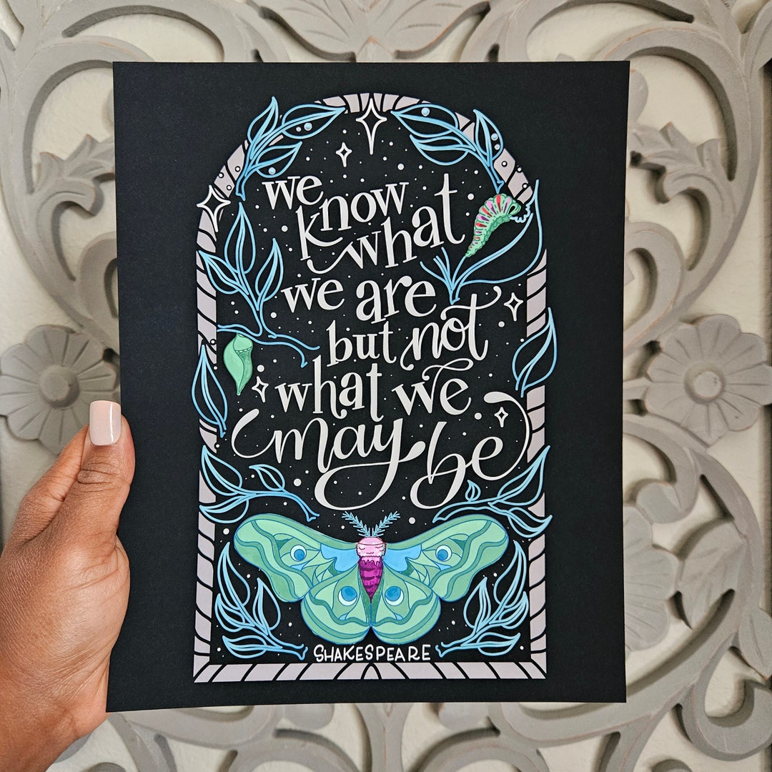Hamlet Art Print, Shakespeare Quote, Moth Art - Etsy