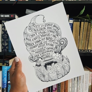 Macbeth Witches Chant Art Print, Halloween Decor - Etsy