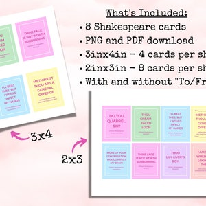 Funny Shakespeare Anti-valentines Printable Cards, Humorous Library ...