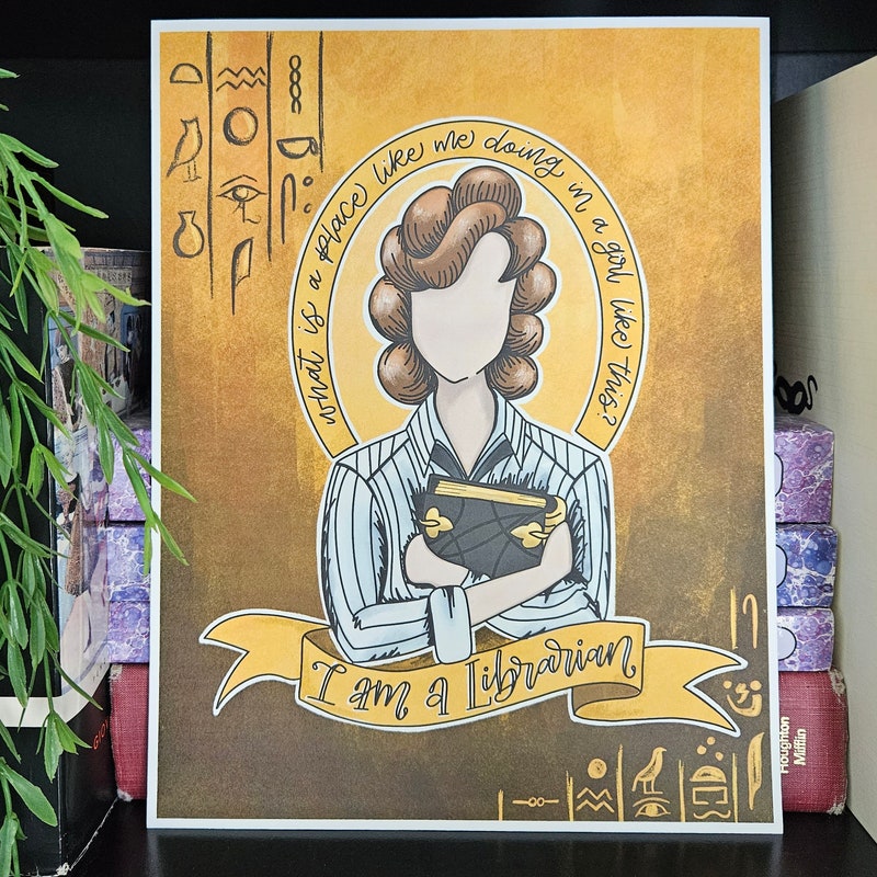Librarian Art - Etsy