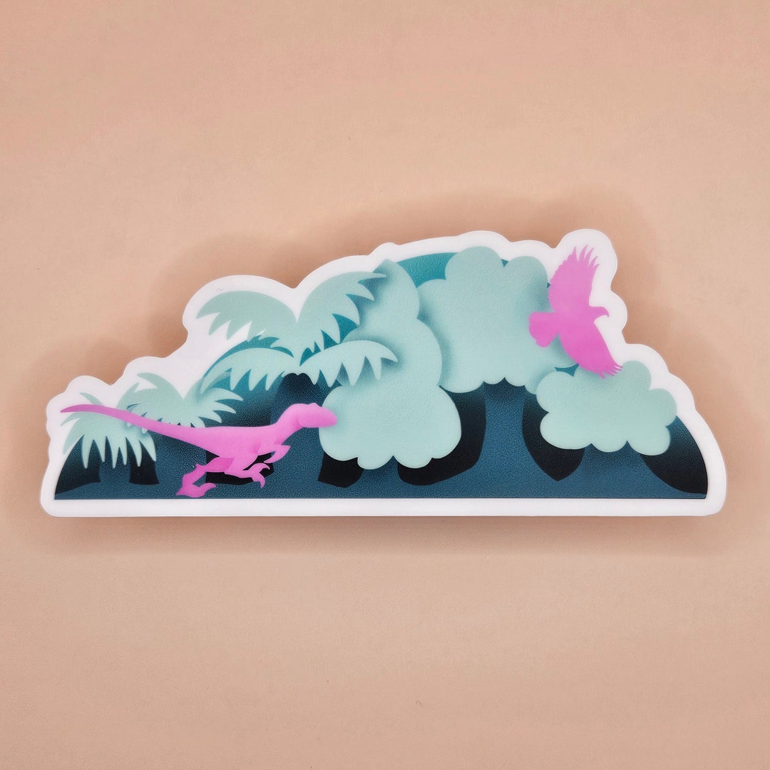 Raptor Evolution Sticker, Dinosaur Sticker for Stanley Cup ...