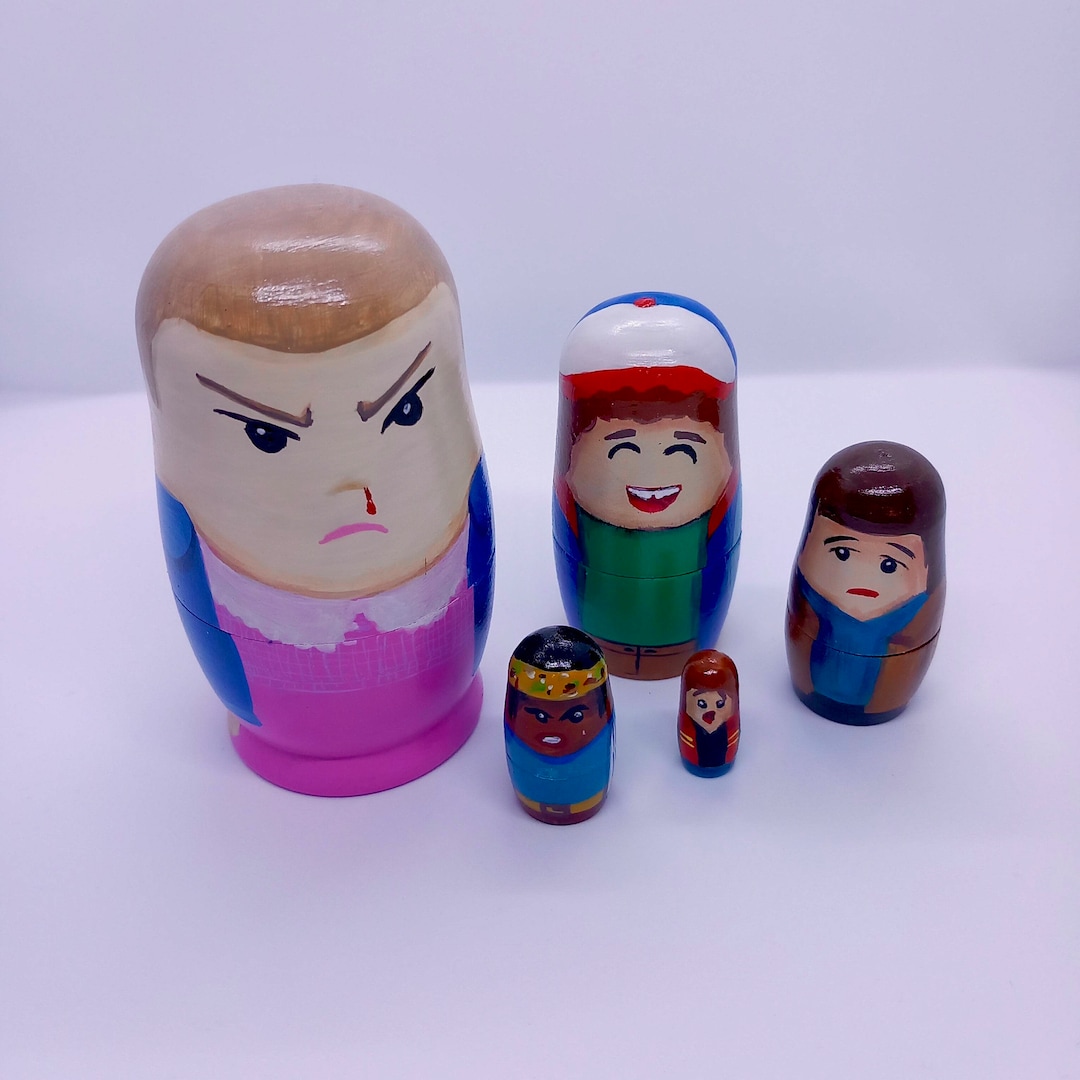Stranger Things Inspired Hand-painted Wooden Nesting Dolls matryoshka ...