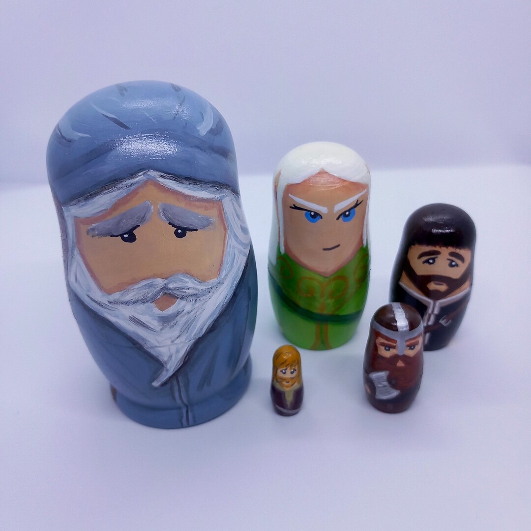 Fellowship of the Ring Inspired Hand-painted Wooden Nesting Dolls ...