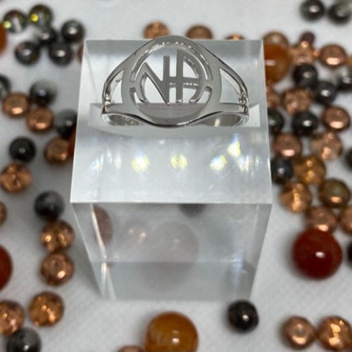 NA Service Symbol Ring With Colored CZ in Center NAR-18 - Etsy