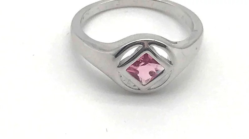 NA Service Symbol Ring With Colored CZ in Center (NAR-18) - Etsy