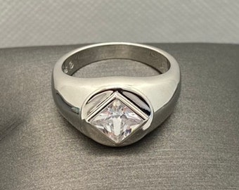 Narcotics Anonymous Men's Sterling Silver Ring, NA Symbol With Black ...