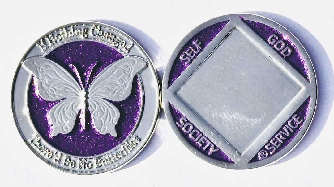 Custom NA Clean Time Butterfly Medallion - Etsy