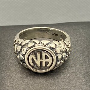 NA Signet Nugget Ring With NA Logo Symbol (NAR-32) - Etsy