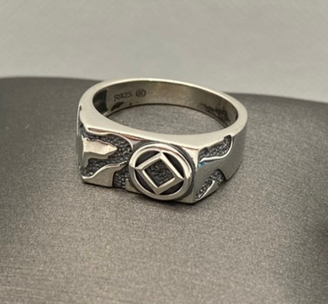 NA Signet Ring With Service Symbol (NAR-29) - Etsy