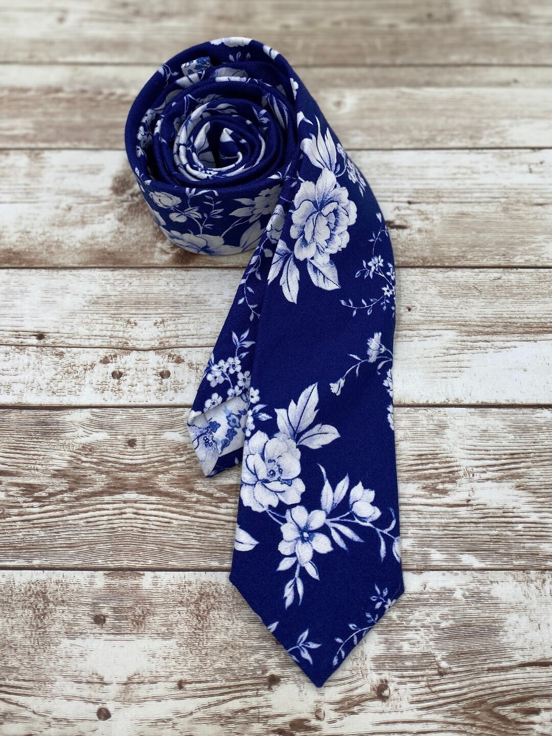 Blue and White Ties, Floral Skinny Ties, Wedding Ties, Men’s Ties ...