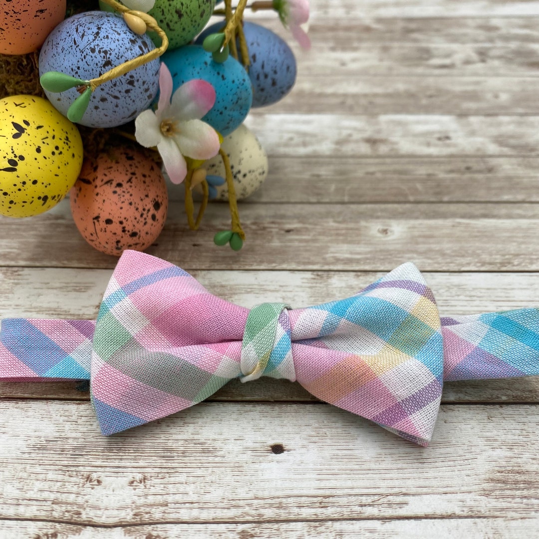 Easter Plaid Bowtie, Mens Easter Bowtie, Boys Easter Bowtie, Easter ...