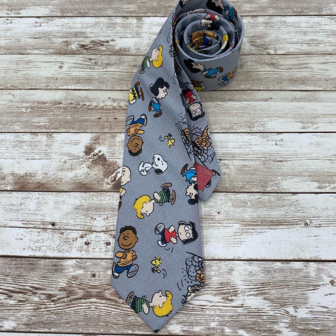 Peanuts Gang Tie, Peanuts Tie, Charlie Brown Tie, Snoopy, Cartoon Ties ...