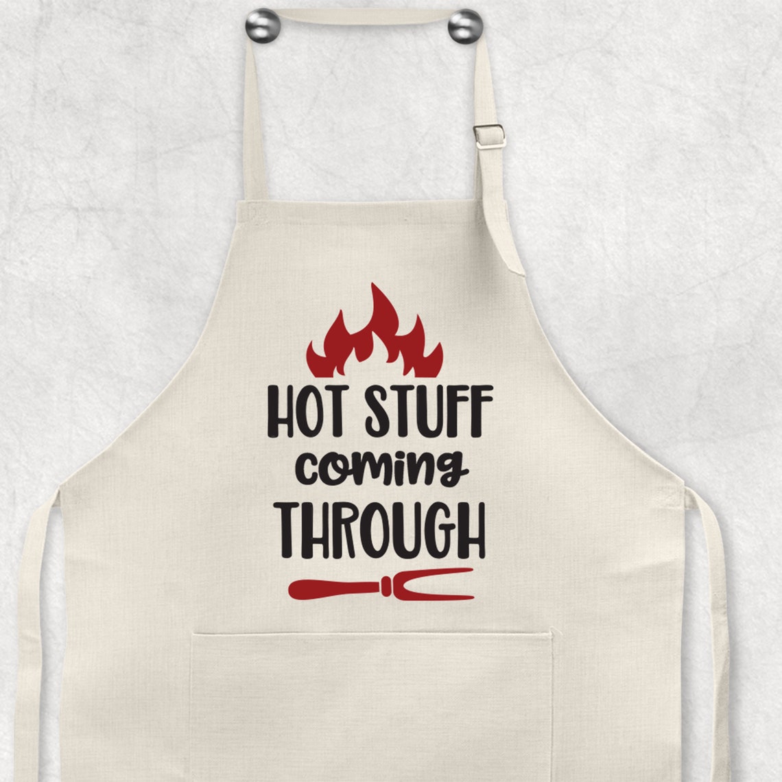Hot Stuff Coming Through Apron Men's BBQ Apron Cooking - Etsy